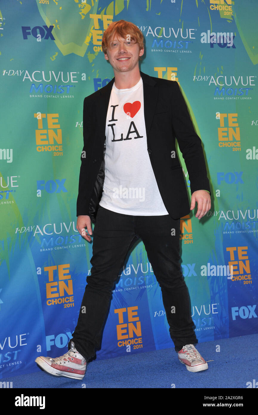 LOS ANGELES, CA. August 07, 2011: Rupert Grint at the 2011 Teen Choice ...