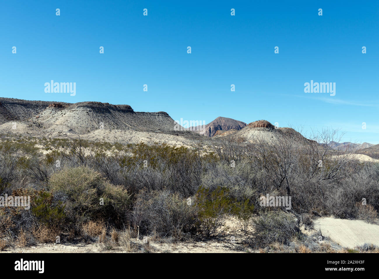 Rock formations north of Big Bend National Park in Texas's Trans-Pecos ...