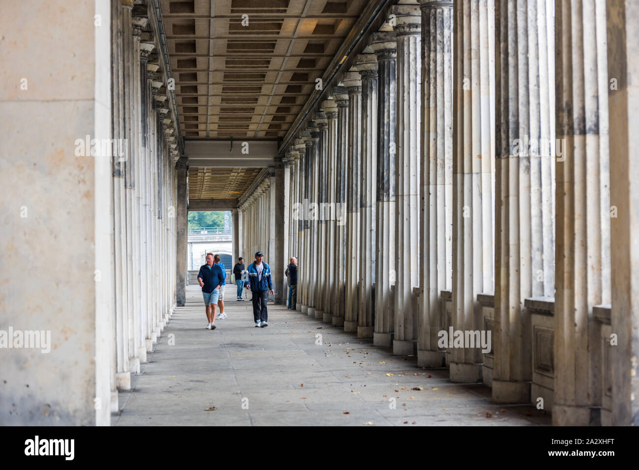 Columns in the Colonnade Courtyard outside the Alte Nationalgalerie, on ...