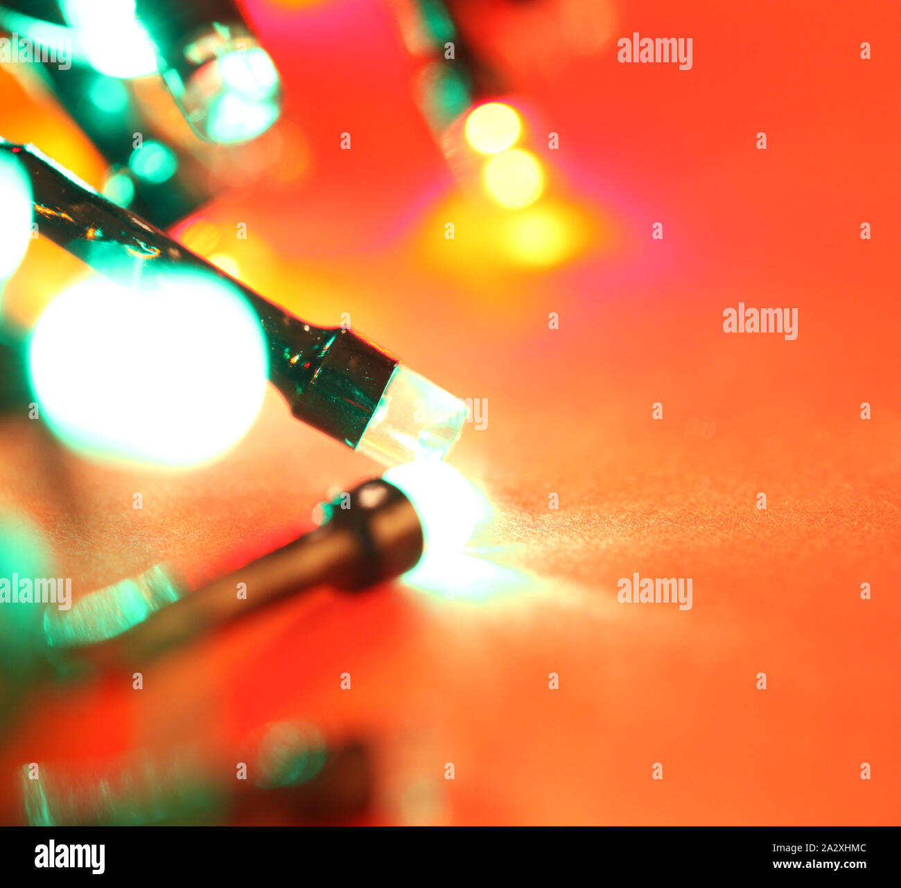 Close up of blinking LED bulbs Stock Photo - Alamy