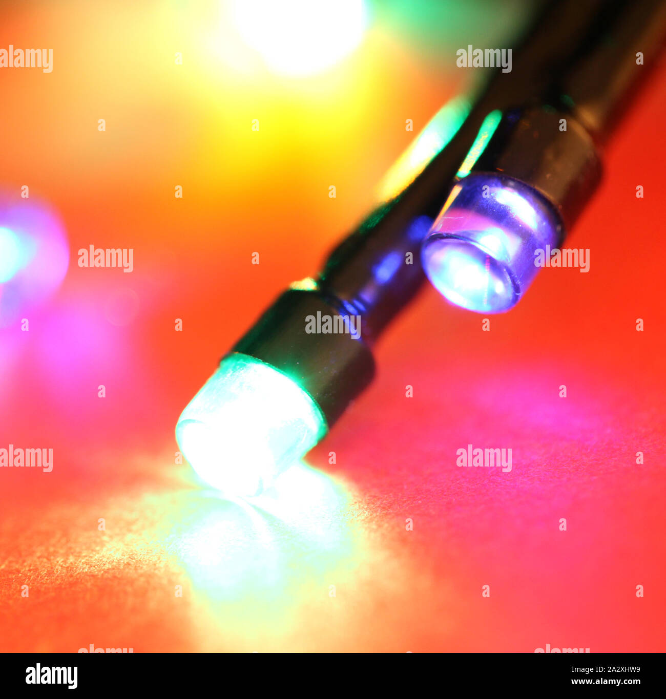 Close up of blinking LED bulbs Stock Photo - Alamy