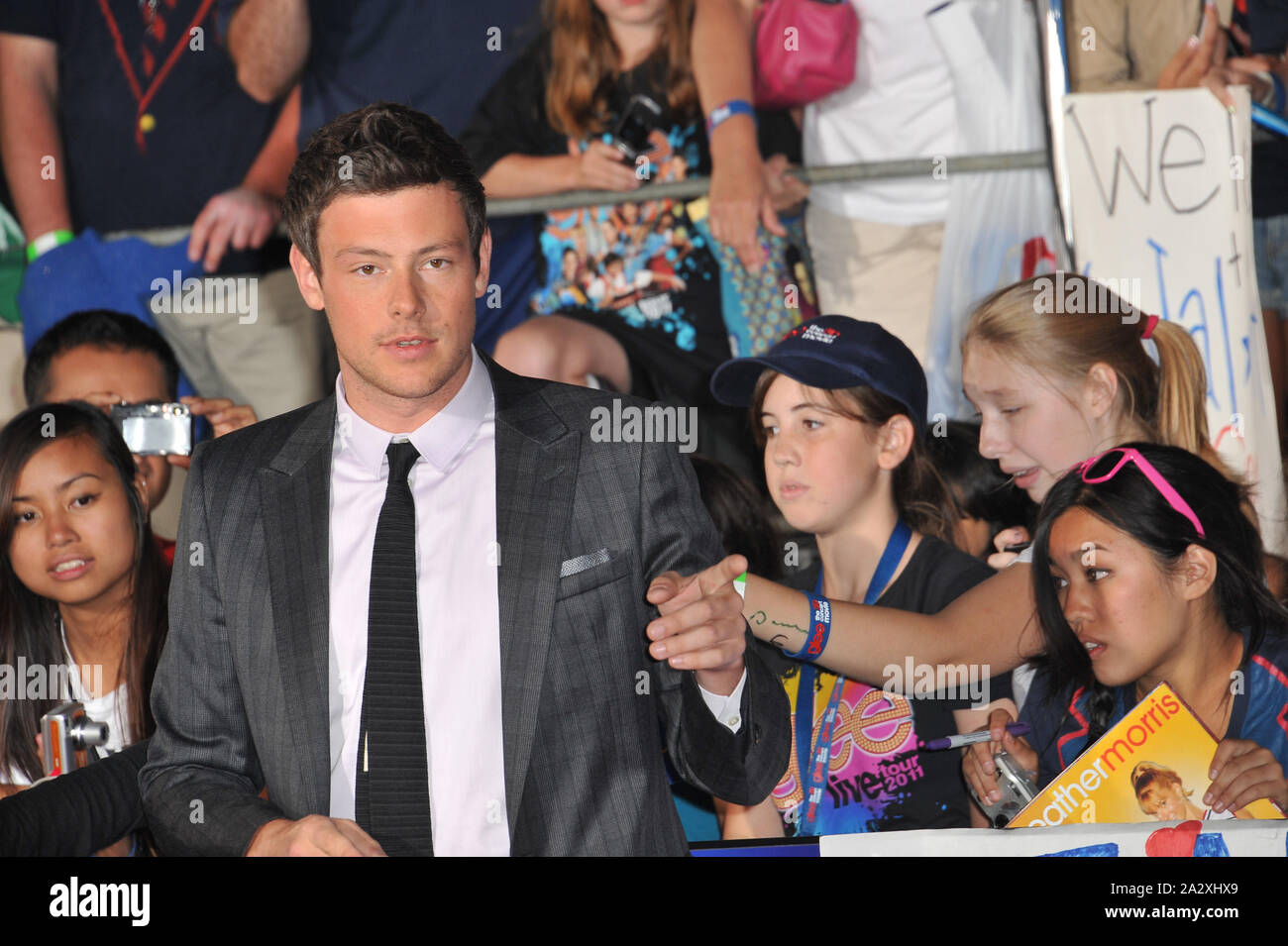 LOS ANGELES, CA. August 06, 2011: Cory Monteith at the world premiere ...
