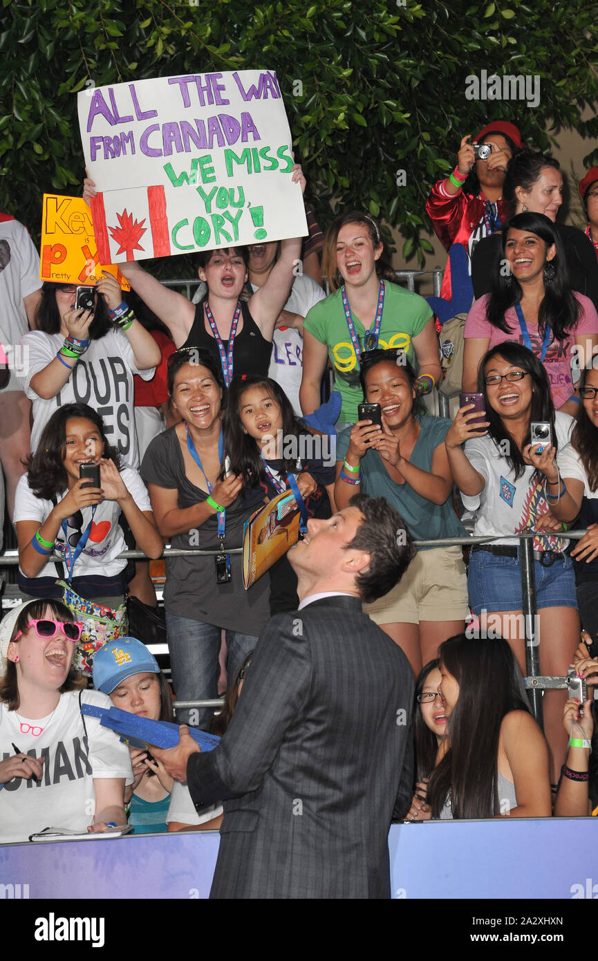 LOS ANGELES, CA. August 06, 2011: Cory Monteith at the world premiere ...