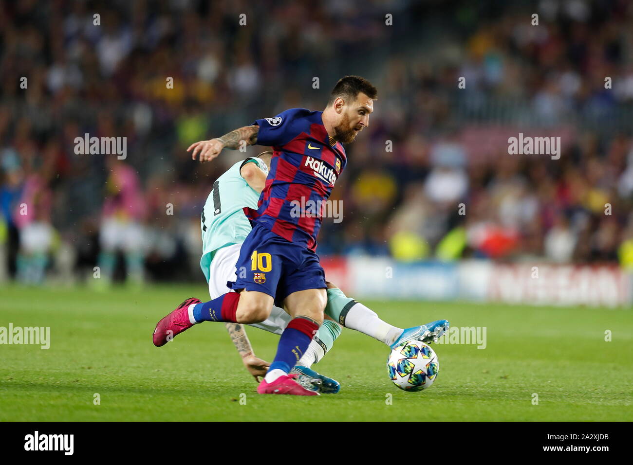 Barcelona, Spain. 2nd Oct, 2019. Lionel Messi (Barcelona) Football ...
