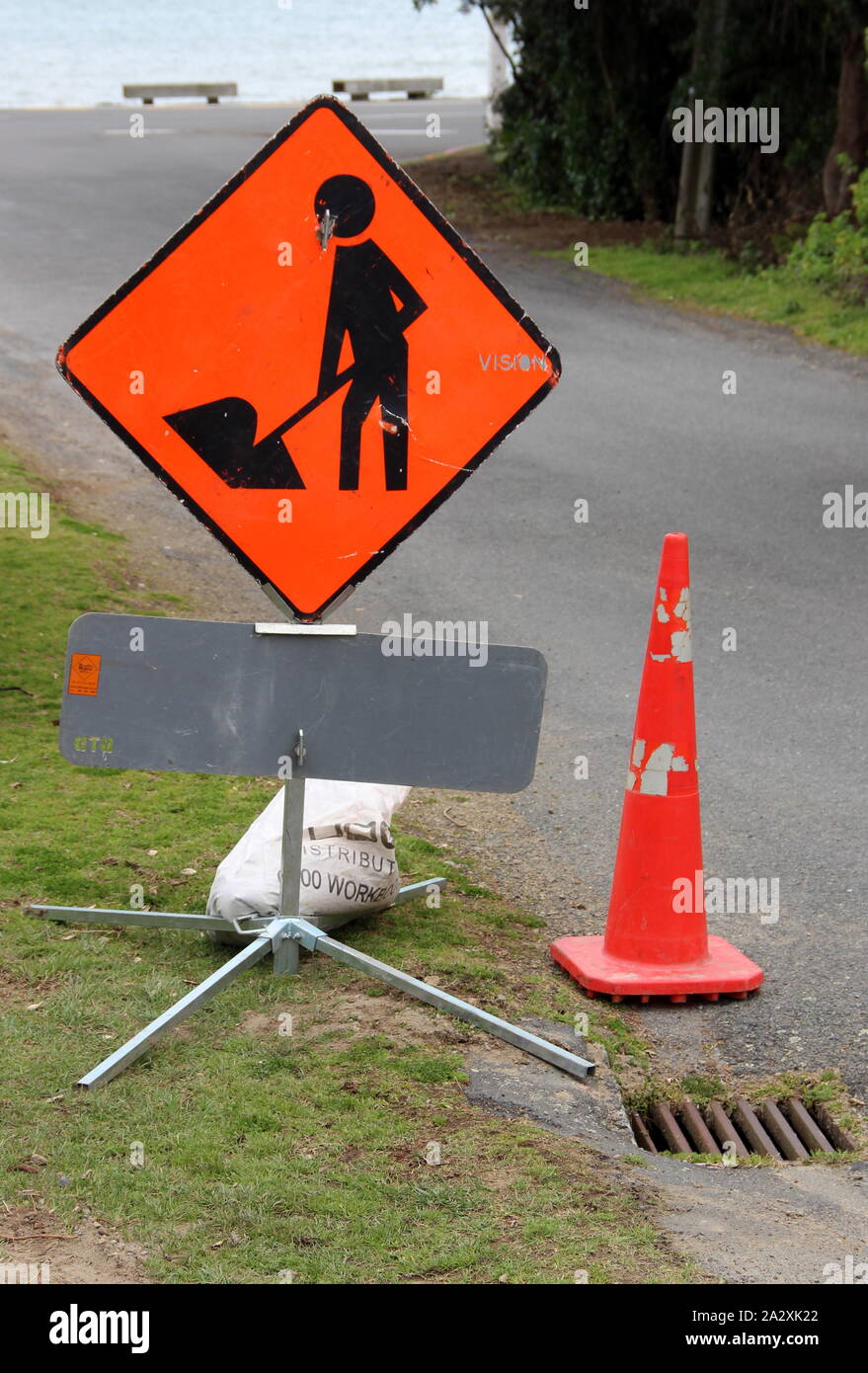 Street maintenance road markings Stock Photo - Alamy