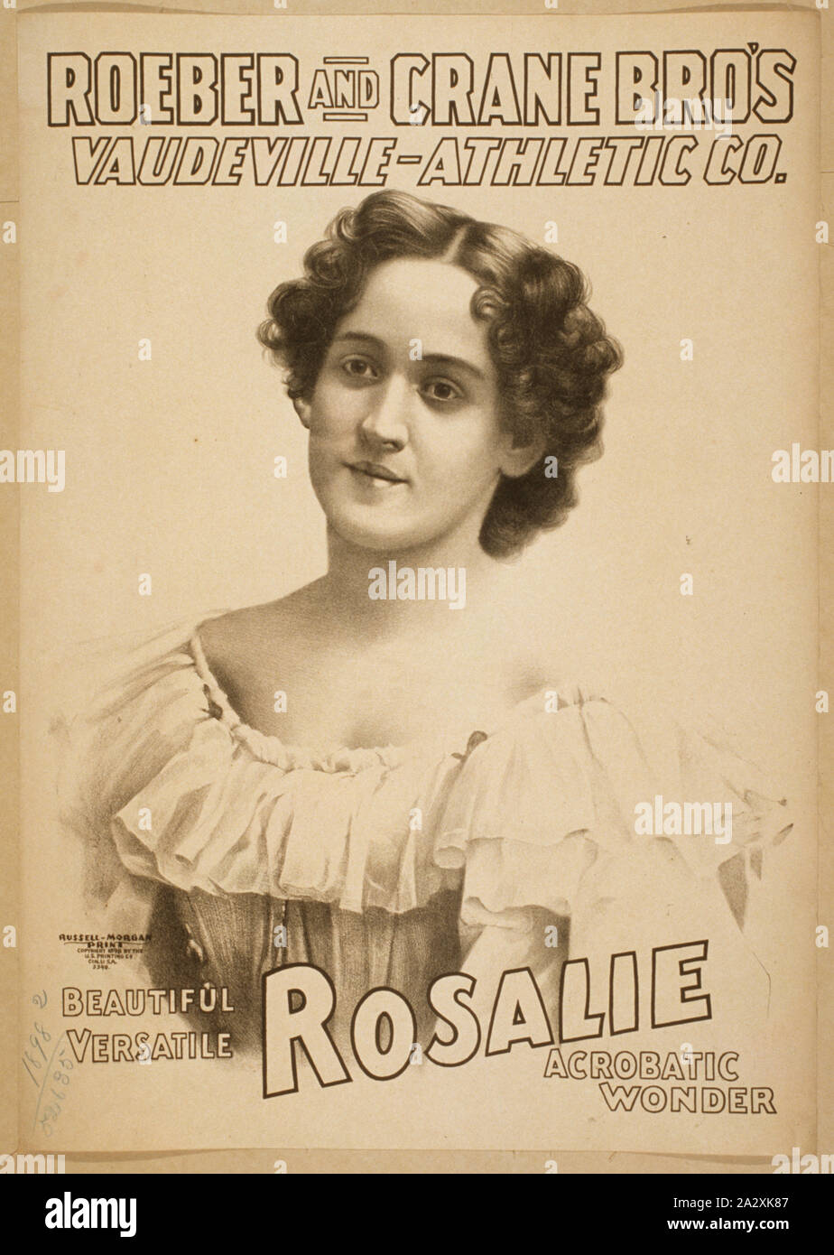 Roeber and Crane Bro's Vaudeville-Athletic Co Stock Photo - Alamy