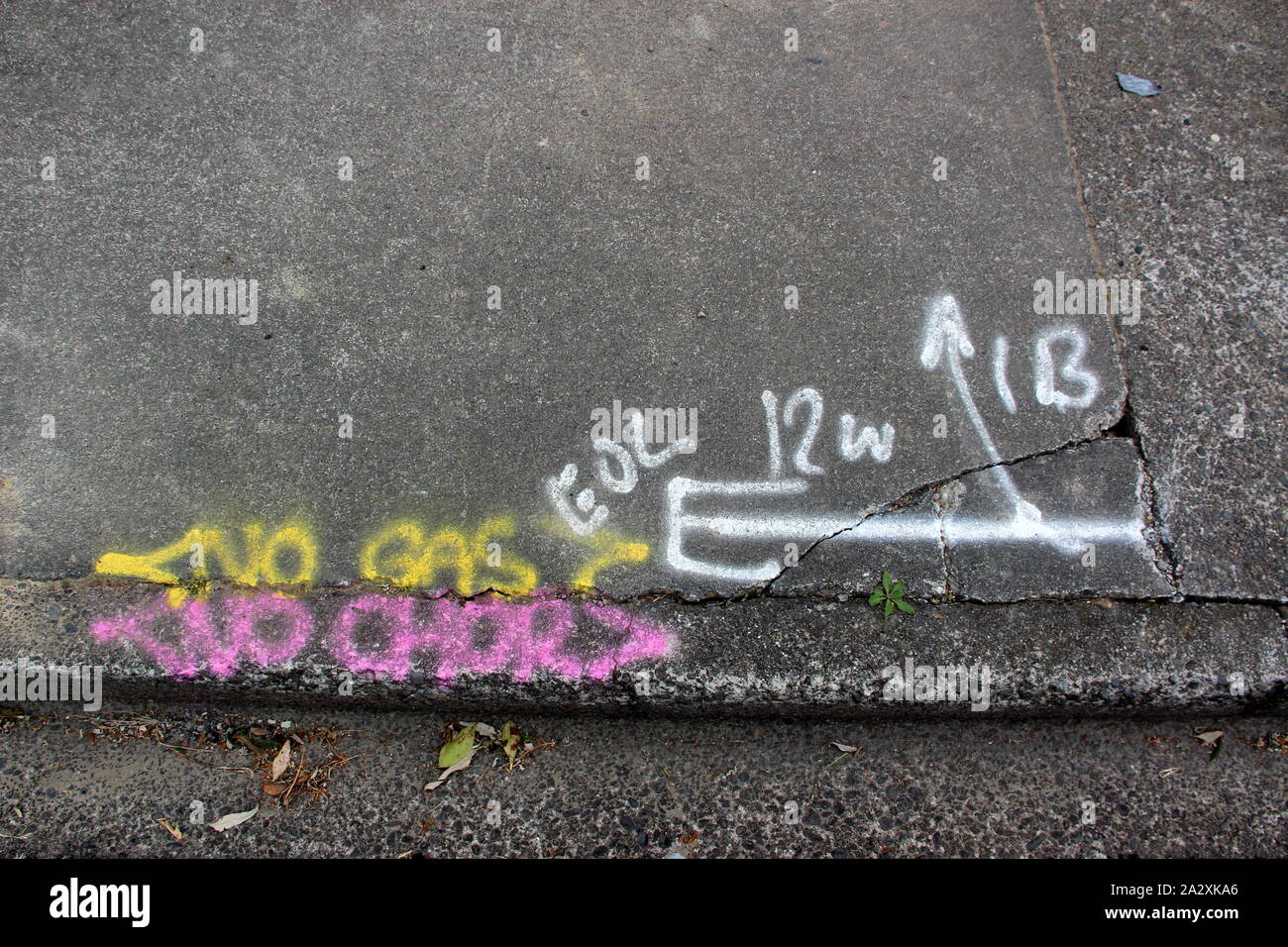 Street maintenance road markings Stock Photo - Alamy