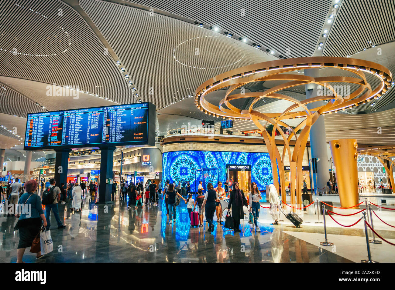 ISTANBUL,TURKEY,AUGUST 02, 2019: Interior view of the Istanbul new ...