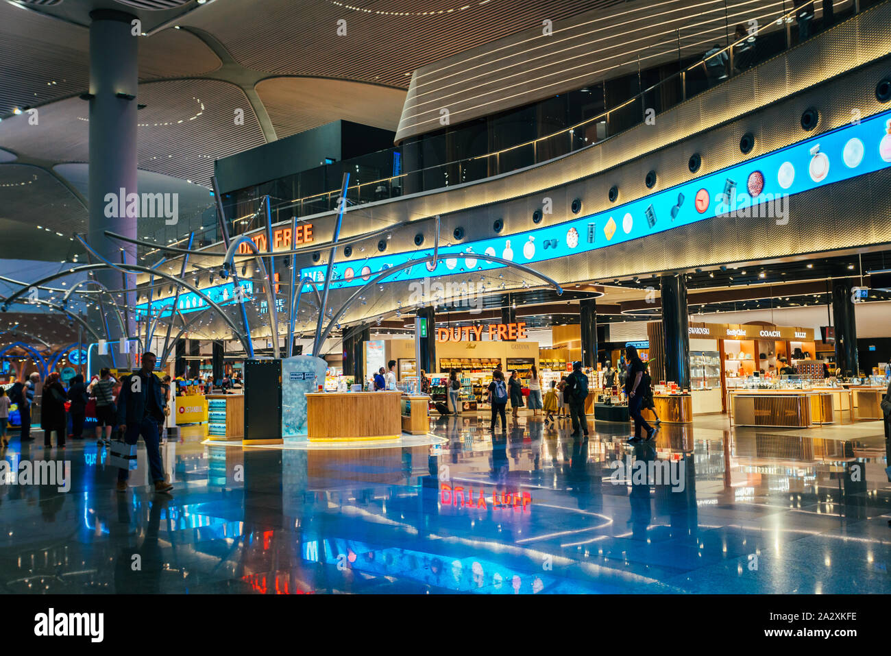 ISTANBUL,TURKEY,AUGUST 02, 2019: Interior view of the Istanbul new ...