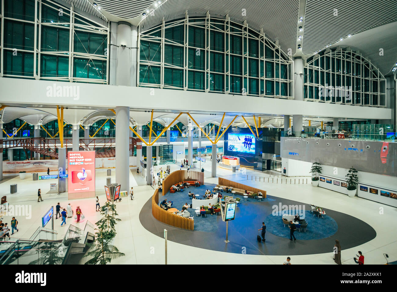 ISTANBUL,TURKEY,AUGUST 02, 2019: Interior view of the Istanbul new ...