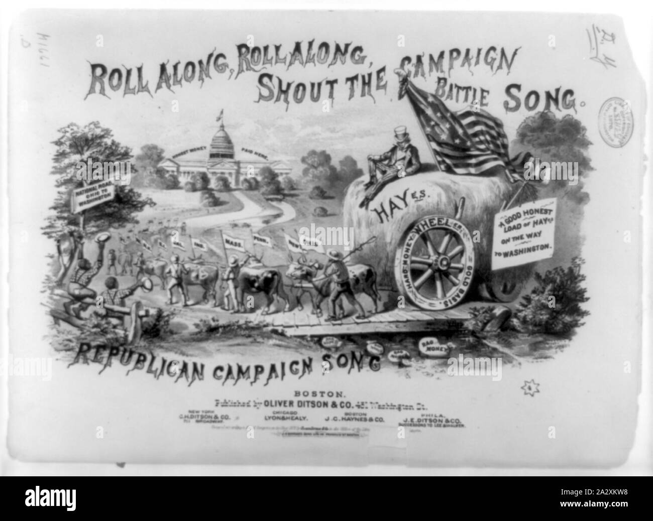 Roll along, roll along, shout the campaign battle song Stock Photo - Alamy