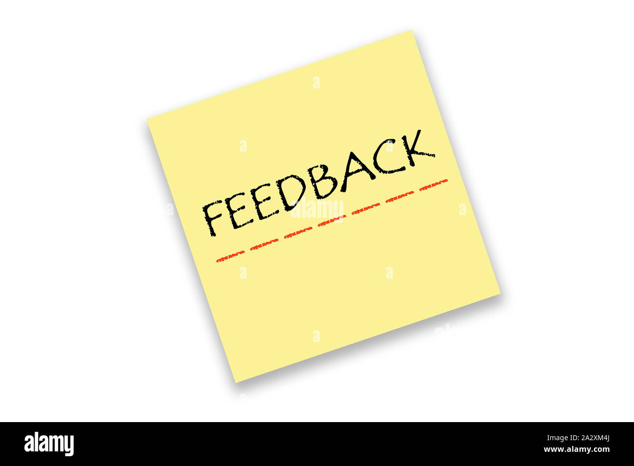 Note FEEDBACK sign Stock Photo - Alamy