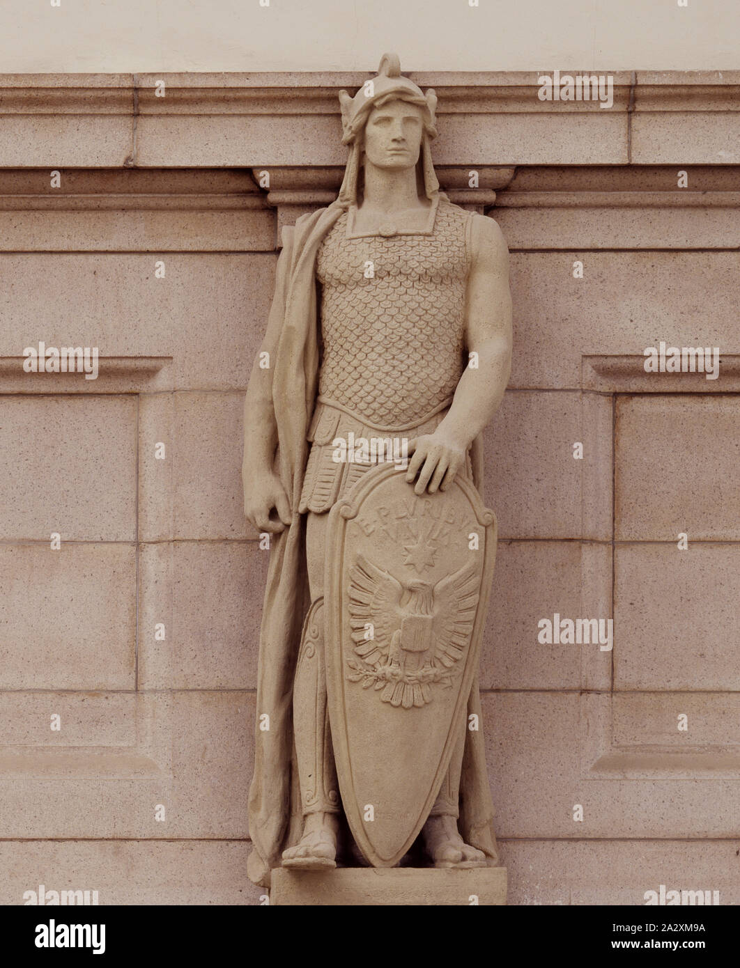 Roman Centurion sculpted by Louis St. Gaudens on the exterior of Union ...