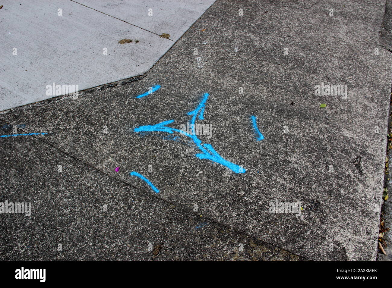 Street maintenance road markings Stock Photo - Alamy