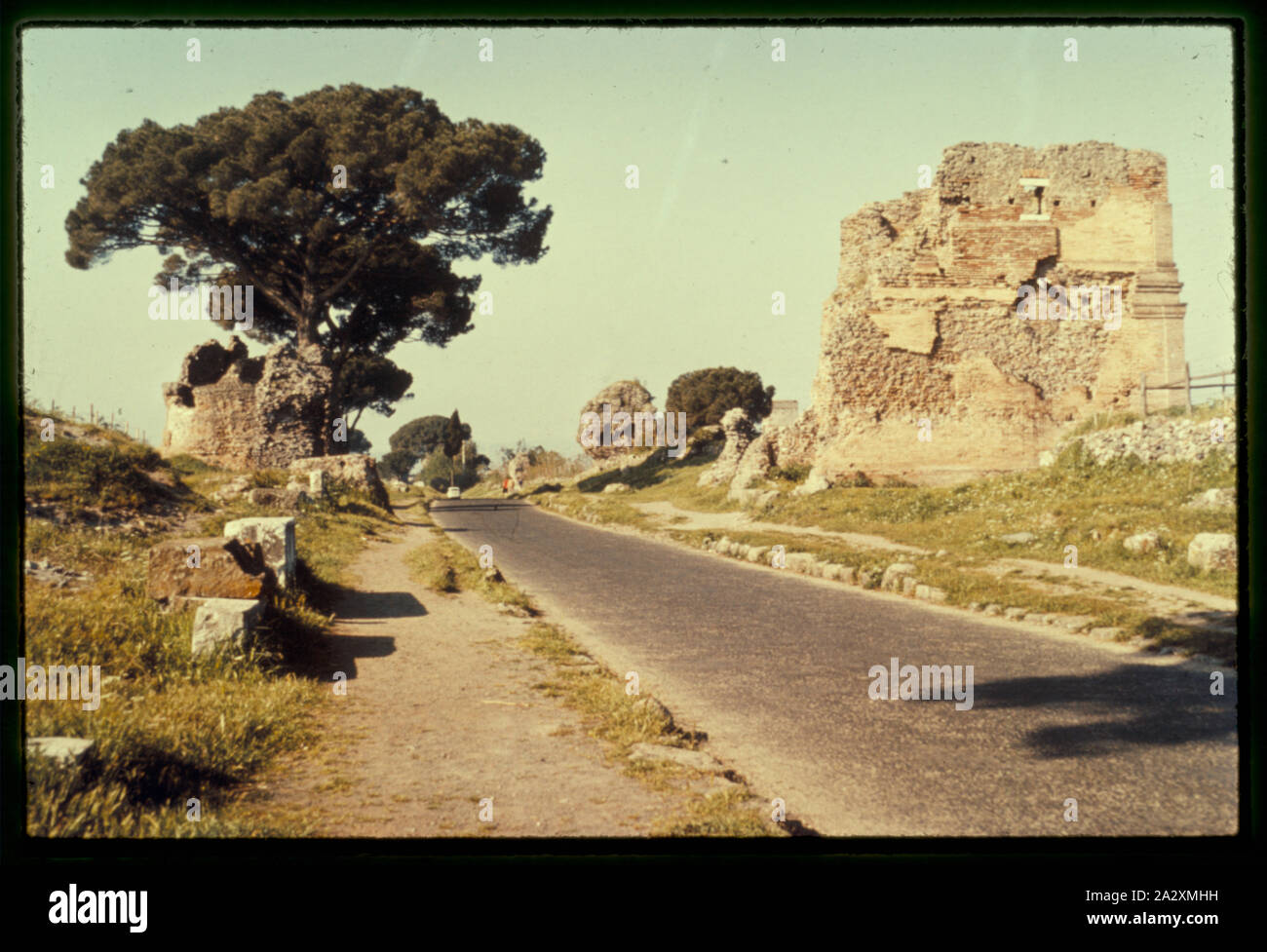 Rome. The Appian Way (Resurfaced modern highway Stock Photo - Alamy