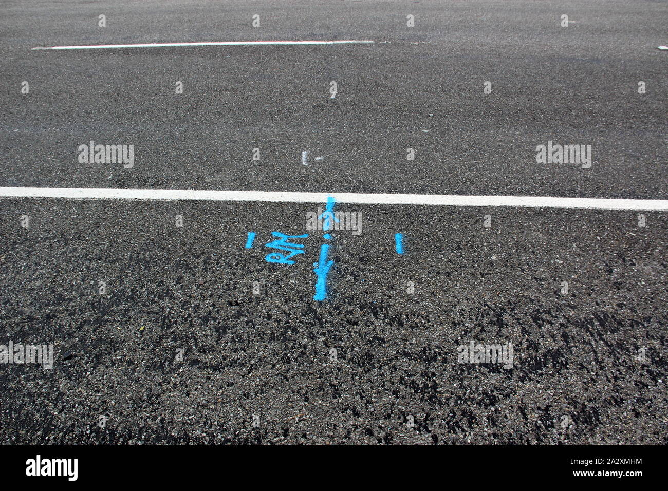 Street maintenance road markings Stock Photo - Alamy