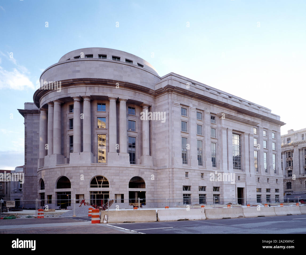 Ronald Reagan Building, under construction in the 1990s in Washington ...