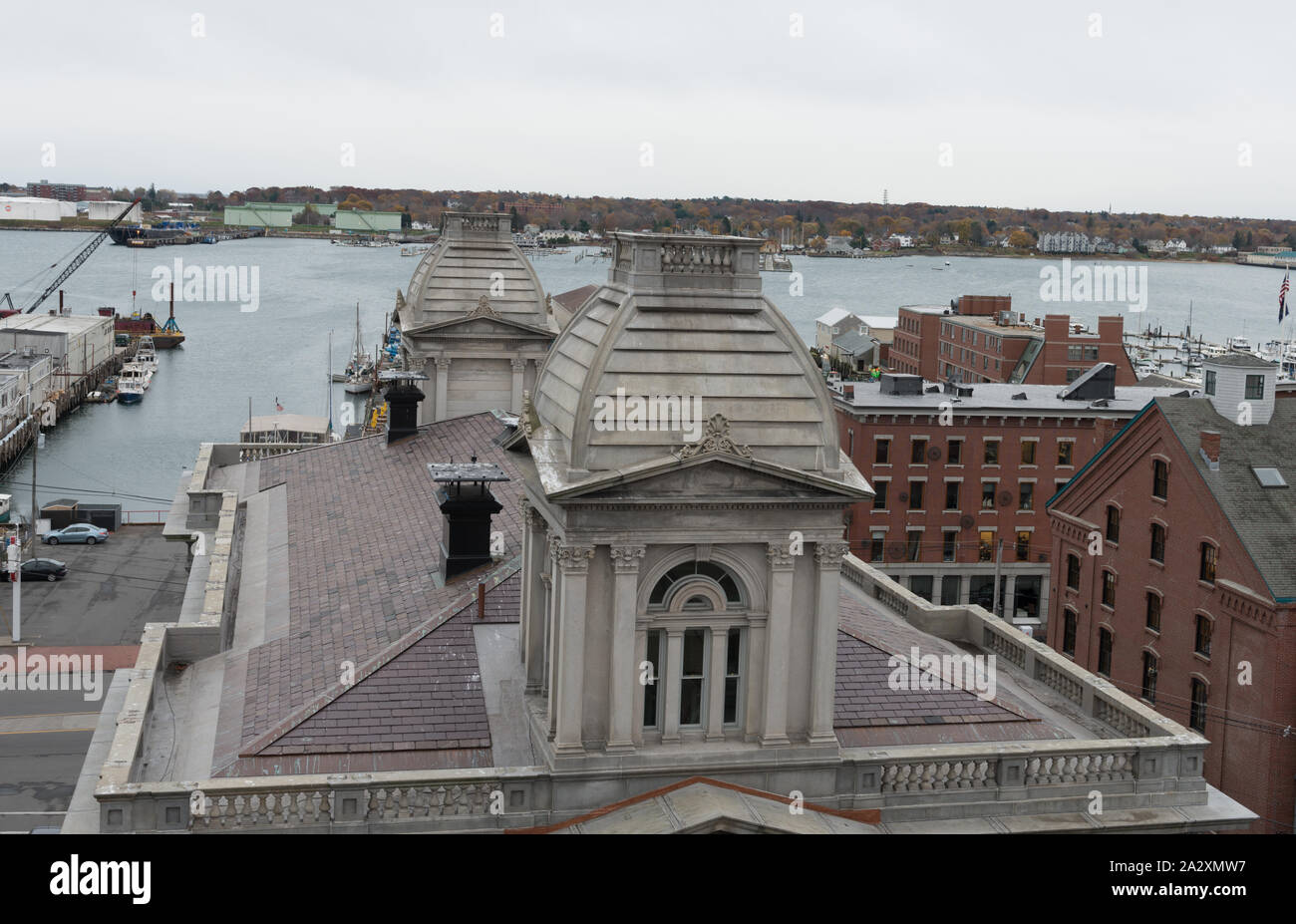 Roof. U.S. Custom House, Portland, Maine Stock Photo - Alamy