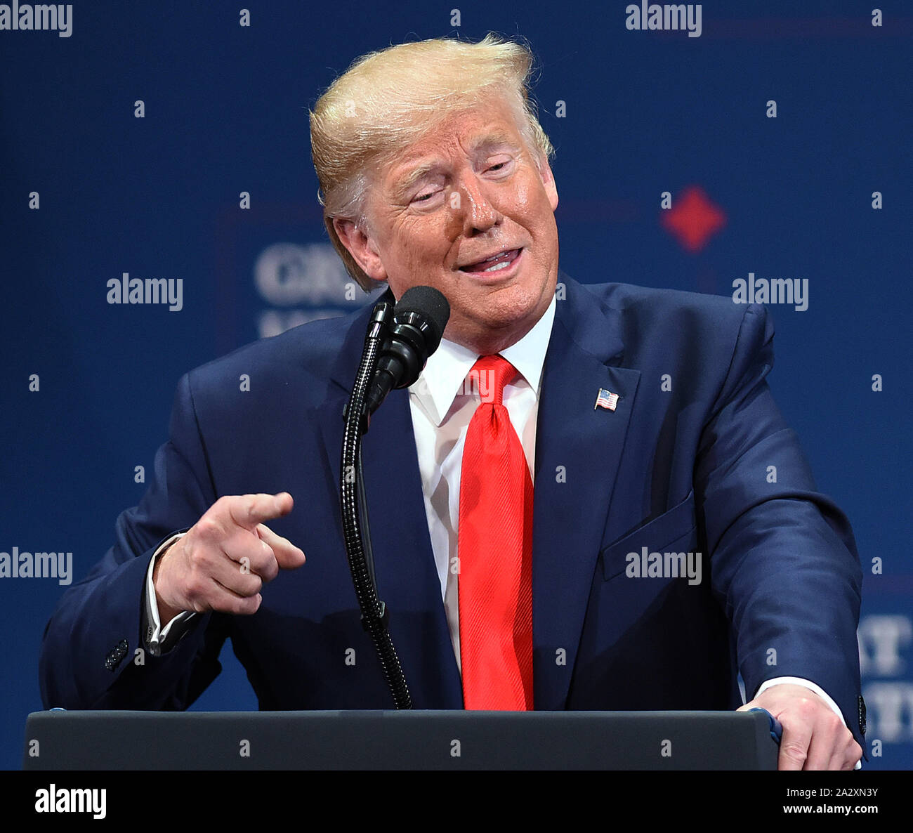 The Villages, United States. 03rd Oct, 2019. U.S. President Donald ...
