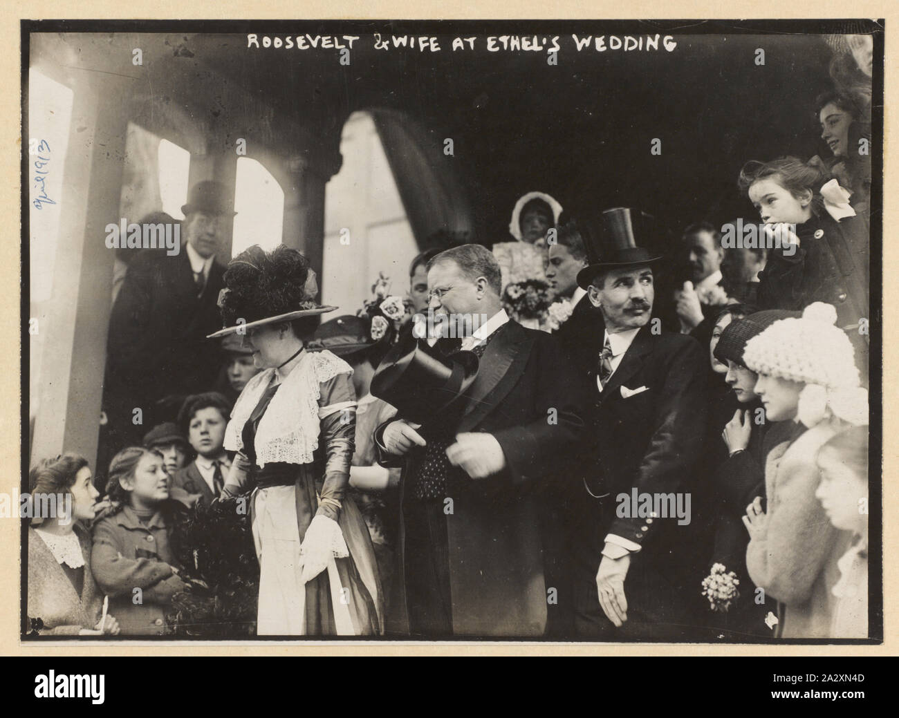 Roosevelt & wife at Ethel's wedding Stock Photo - Alamy