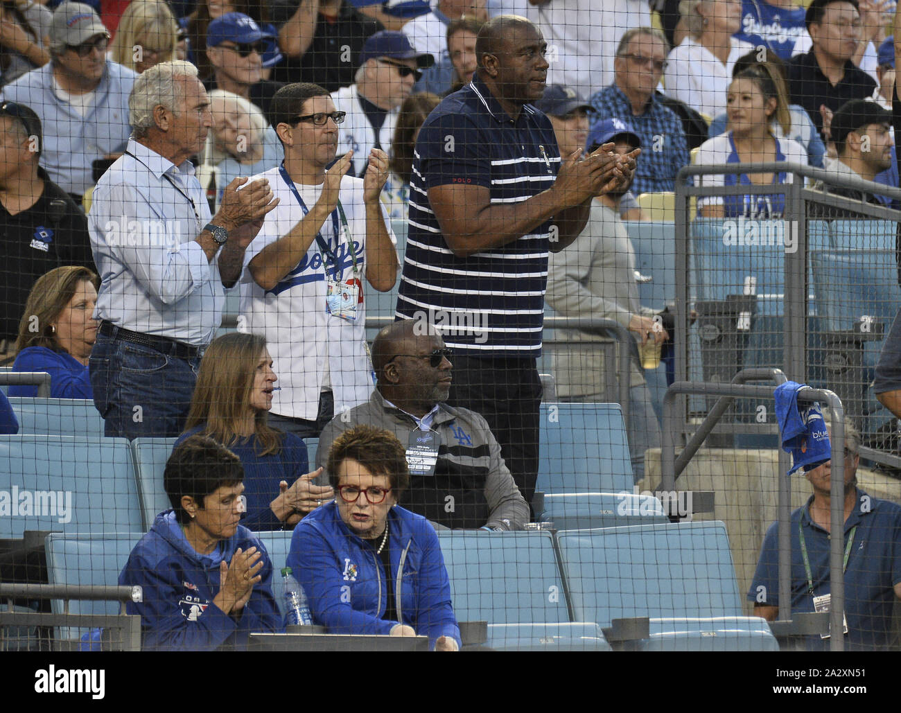 Los Angeles, United States. 03rd Oct, 2019. Former LA Laker great Magic ...