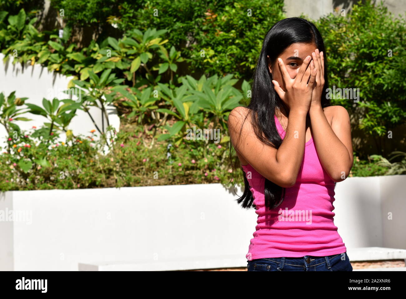 An A Shameful Diverse Teen Girl Stock Photo - Alamy