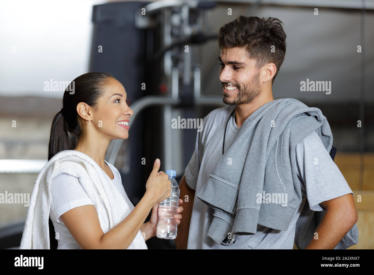 Female flirting gym hi-res stock photography and images - Alamy