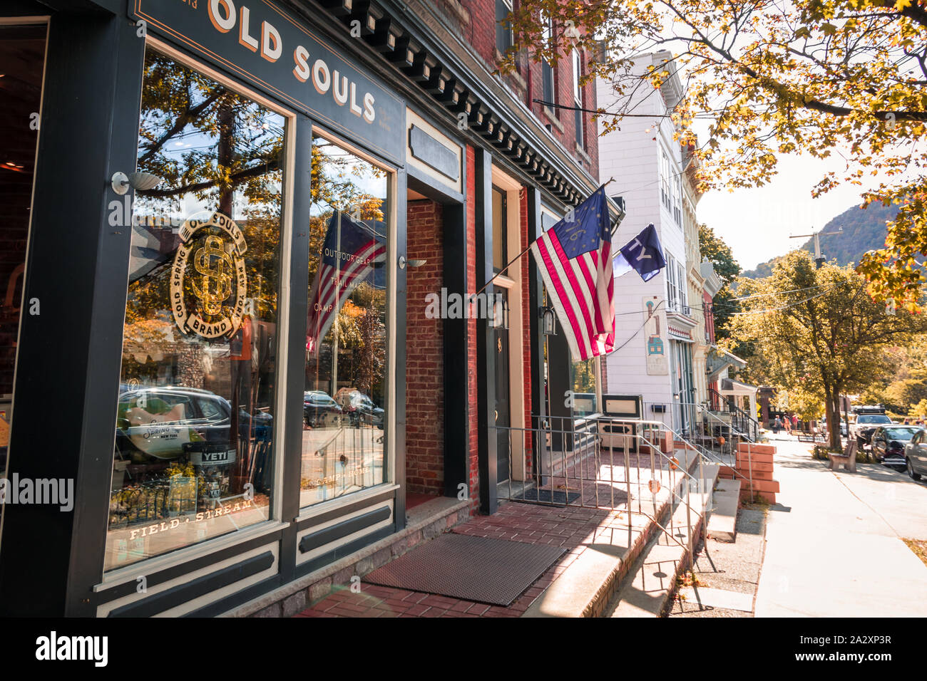 Small town main street city historic downtown shopping district hi-res ...