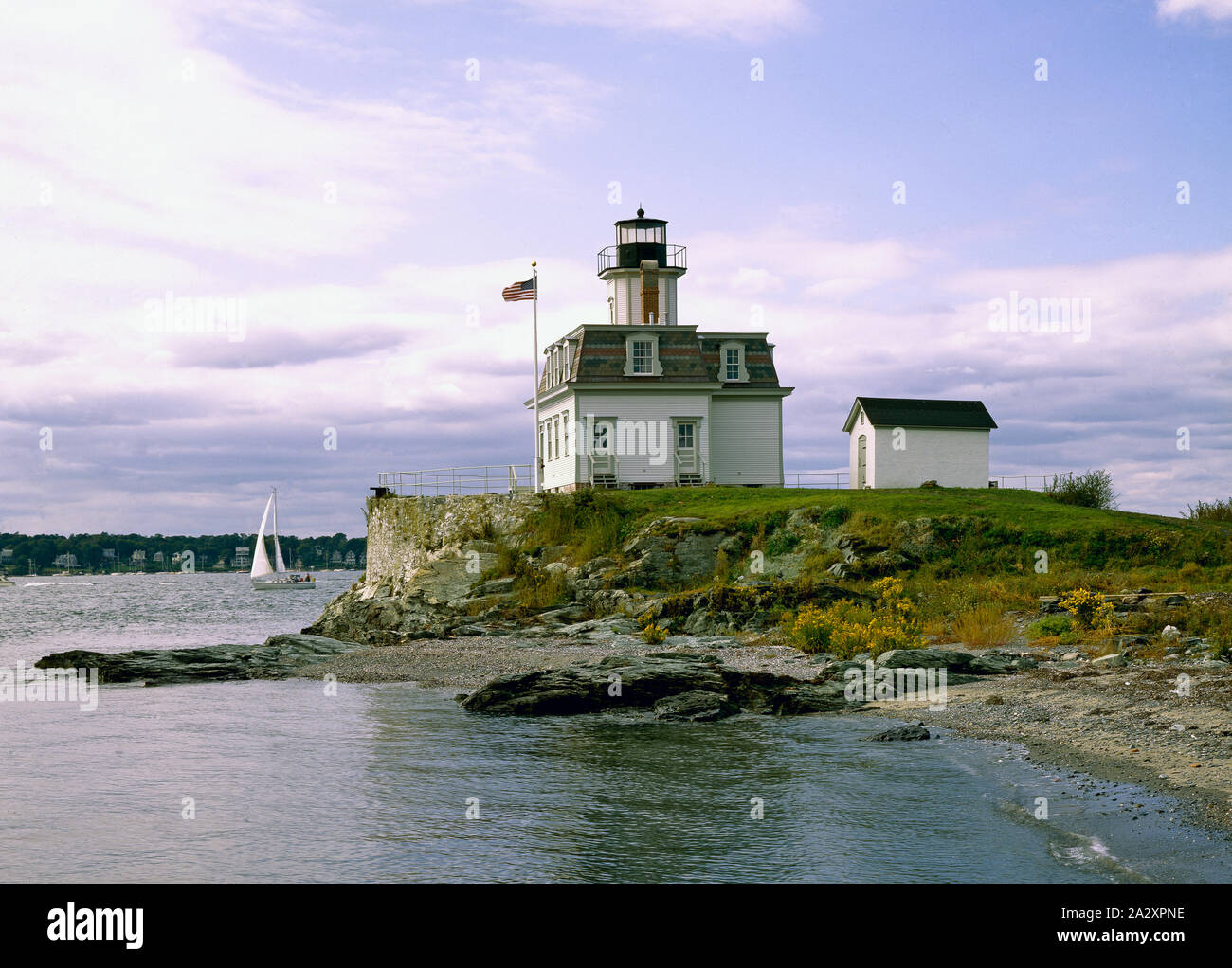 Rose Island Lighthouse, Rhode Island Stock Photo - Alamy
