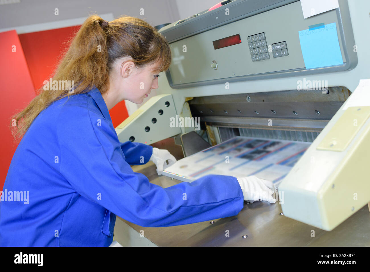 a young female professional printer Stock Photo - Alamy