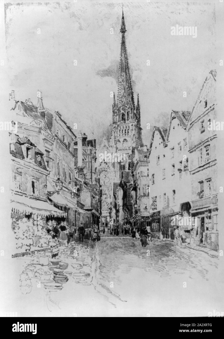 Cathedral rouen france Black and White Stock Photos & Images - Alamy