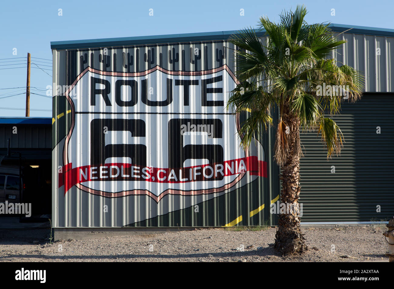 Route 66 mural in Needles, California Stock Photo - Alamy