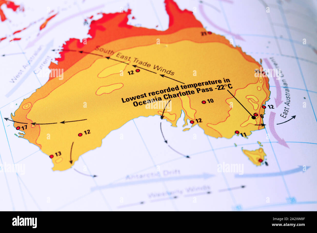 Australia map latitude and longitude hi-res stock photography and ...