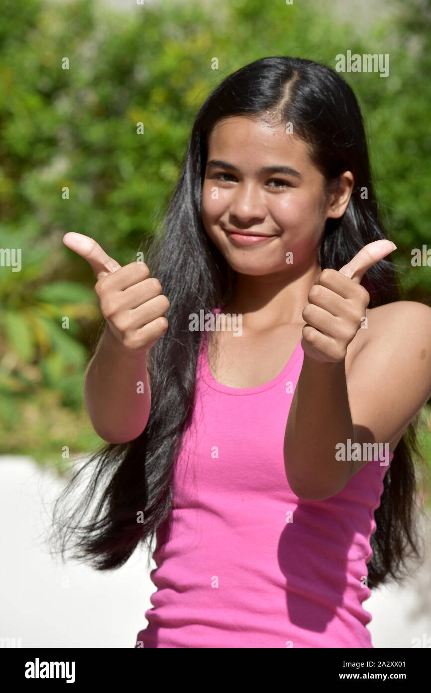 An A Proud Youthful Female Youngster Stock Photo - Alamy