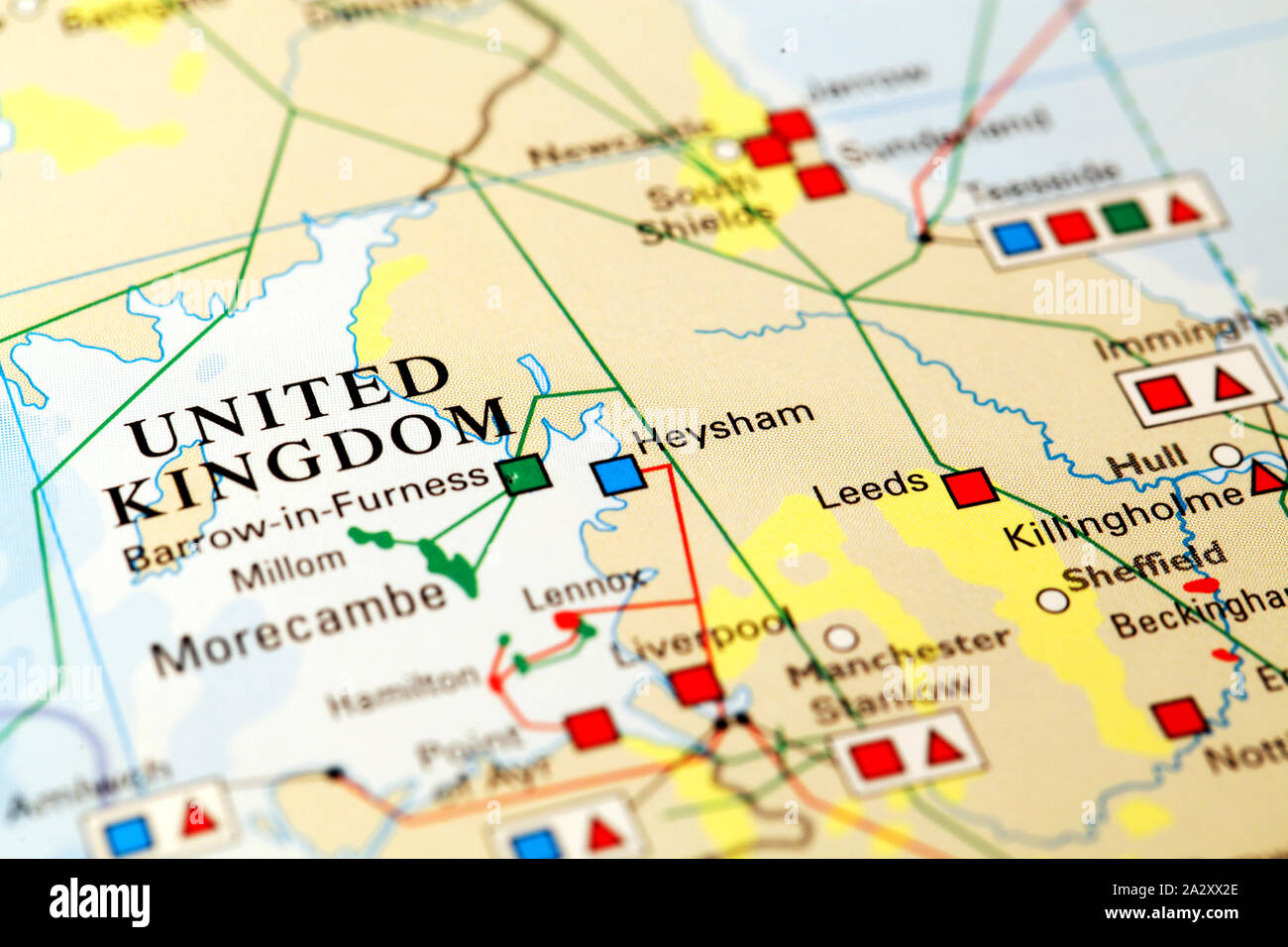England on atlas world map Stock Photo - Alamy