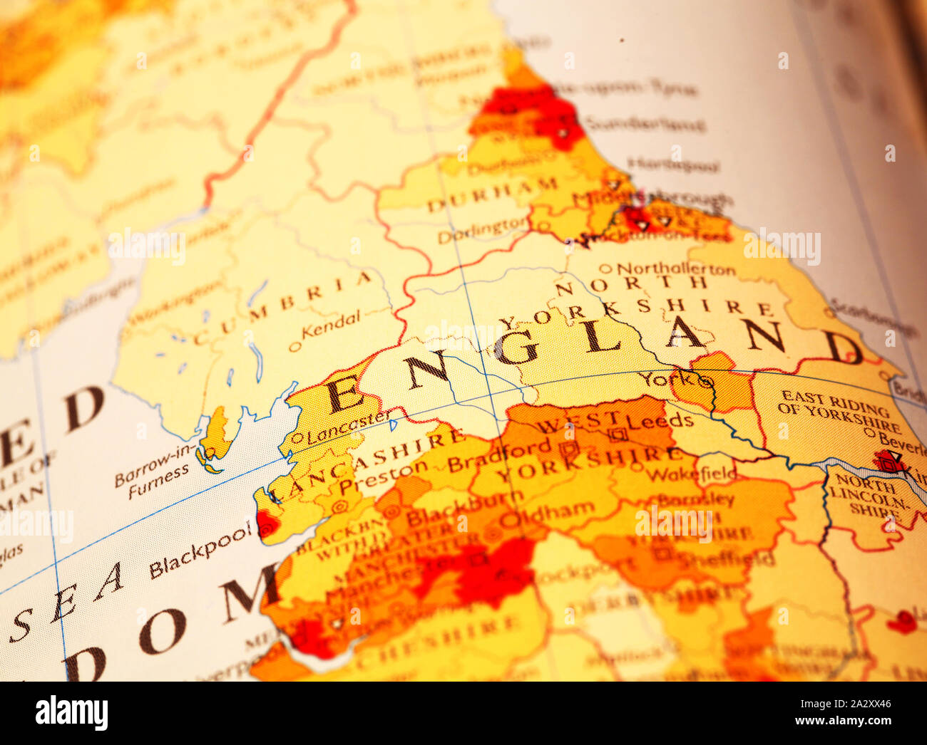 England on atlas world map Stock Photo - Alamy