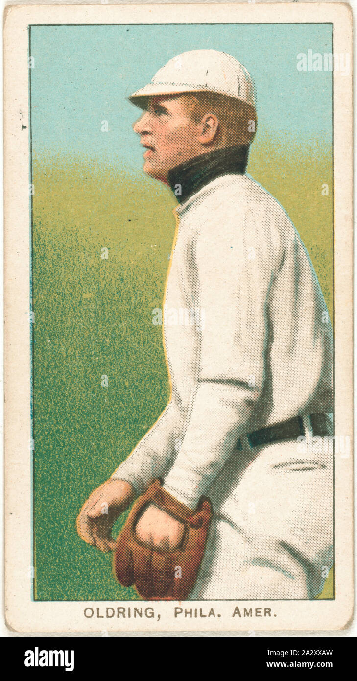 Rube Oldring, Philadelphia Athletics, baseball card portrait Stock Photo - Alamy