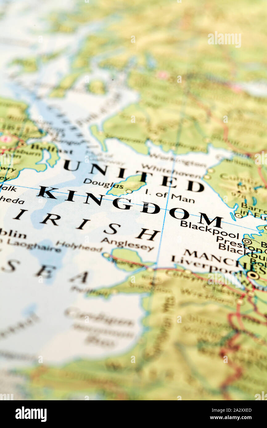 England on atlas world map Stock Photo - Alamy