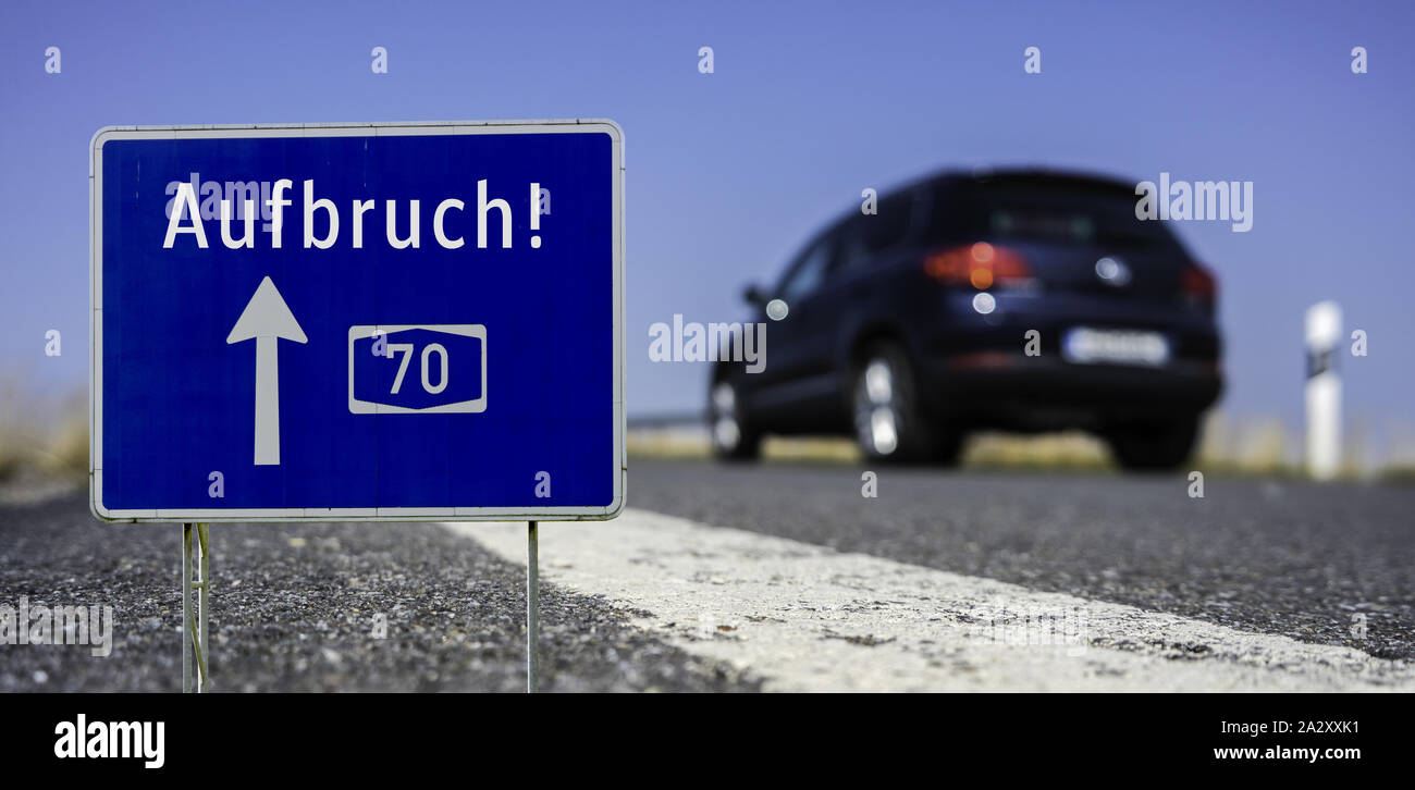 Highway sign break! Stock Photo - Alamy