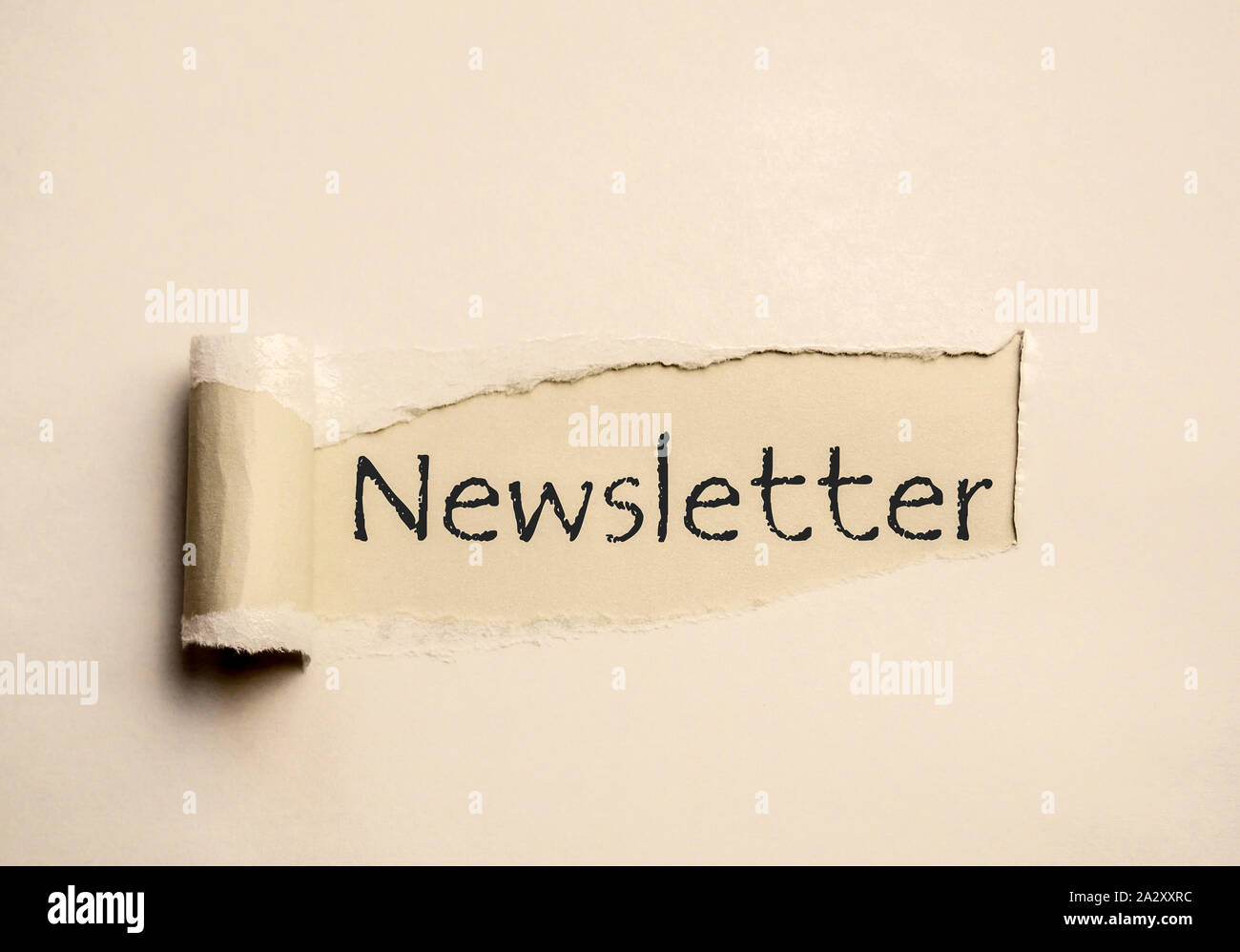 Newsletter Paper Sign Stock Photo - Alamy