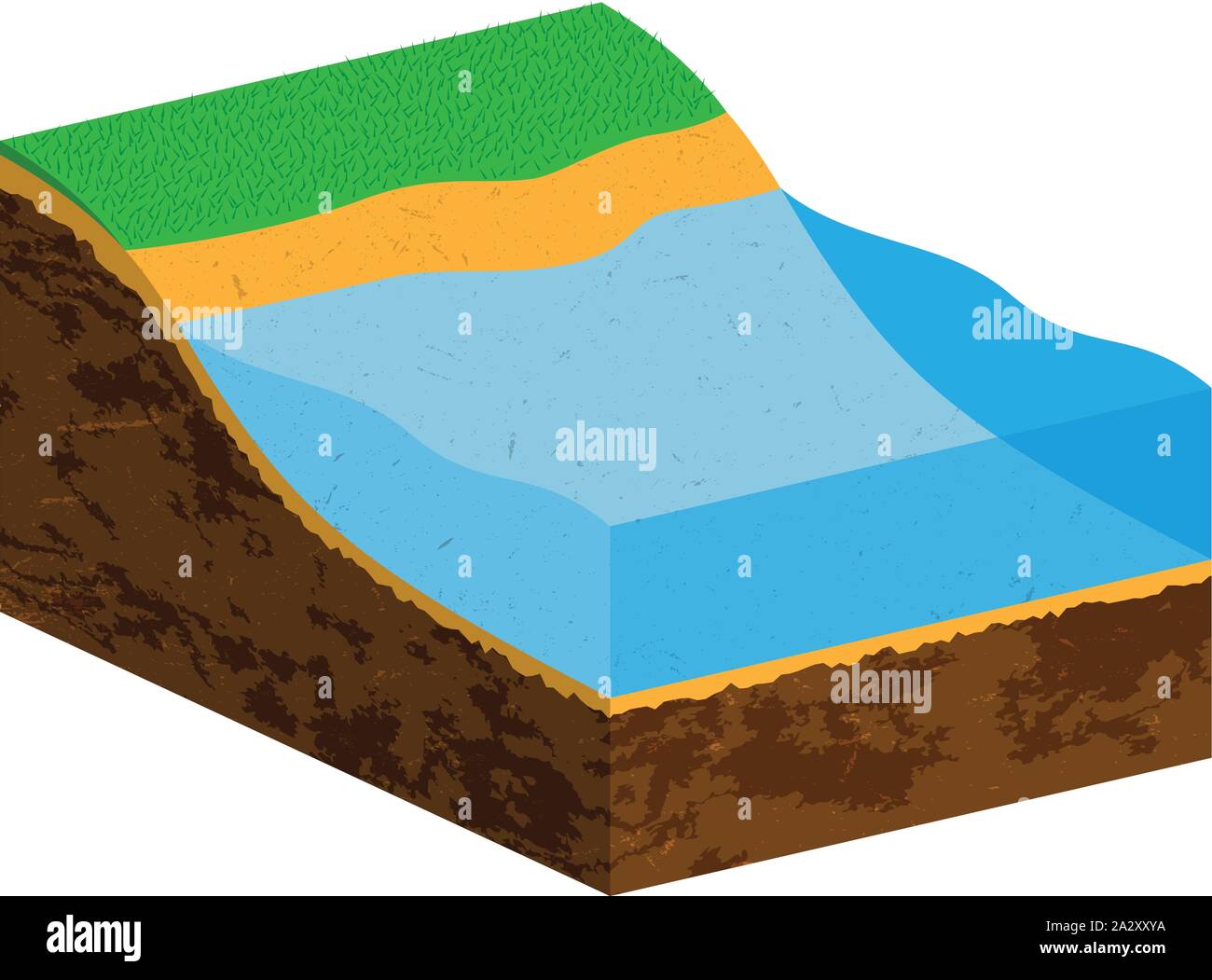 Earth cross section with water source Stock Vector Image & Art - Alamy