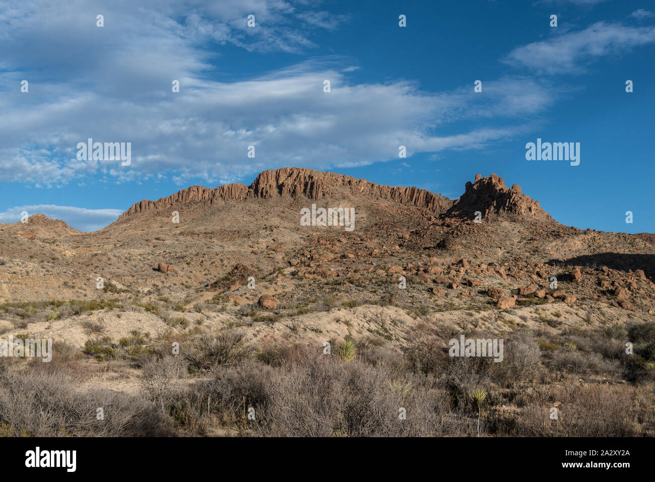 Rugged terrain north of Big Bend National Park in the Trans-Pecos ...