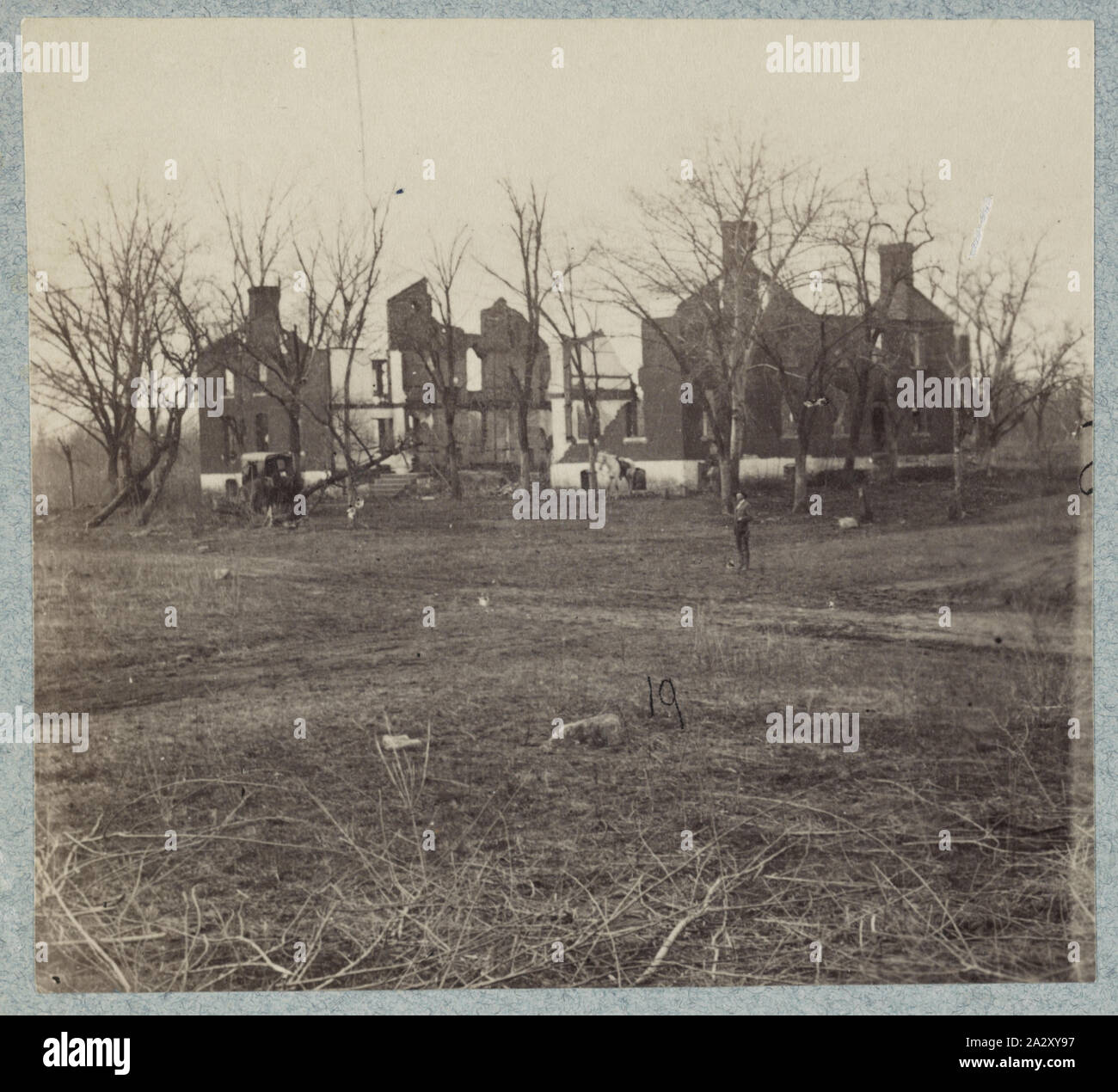 Ruins of Chancellorsville house in 1865 Stock Photo - Alamy