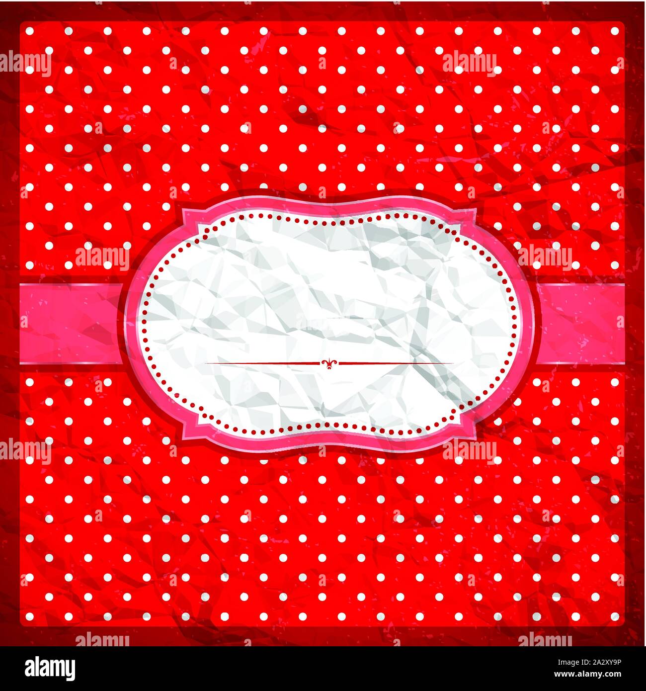 Vintage crumpled polka dot frame Stock Vector Image & Art - Alamy