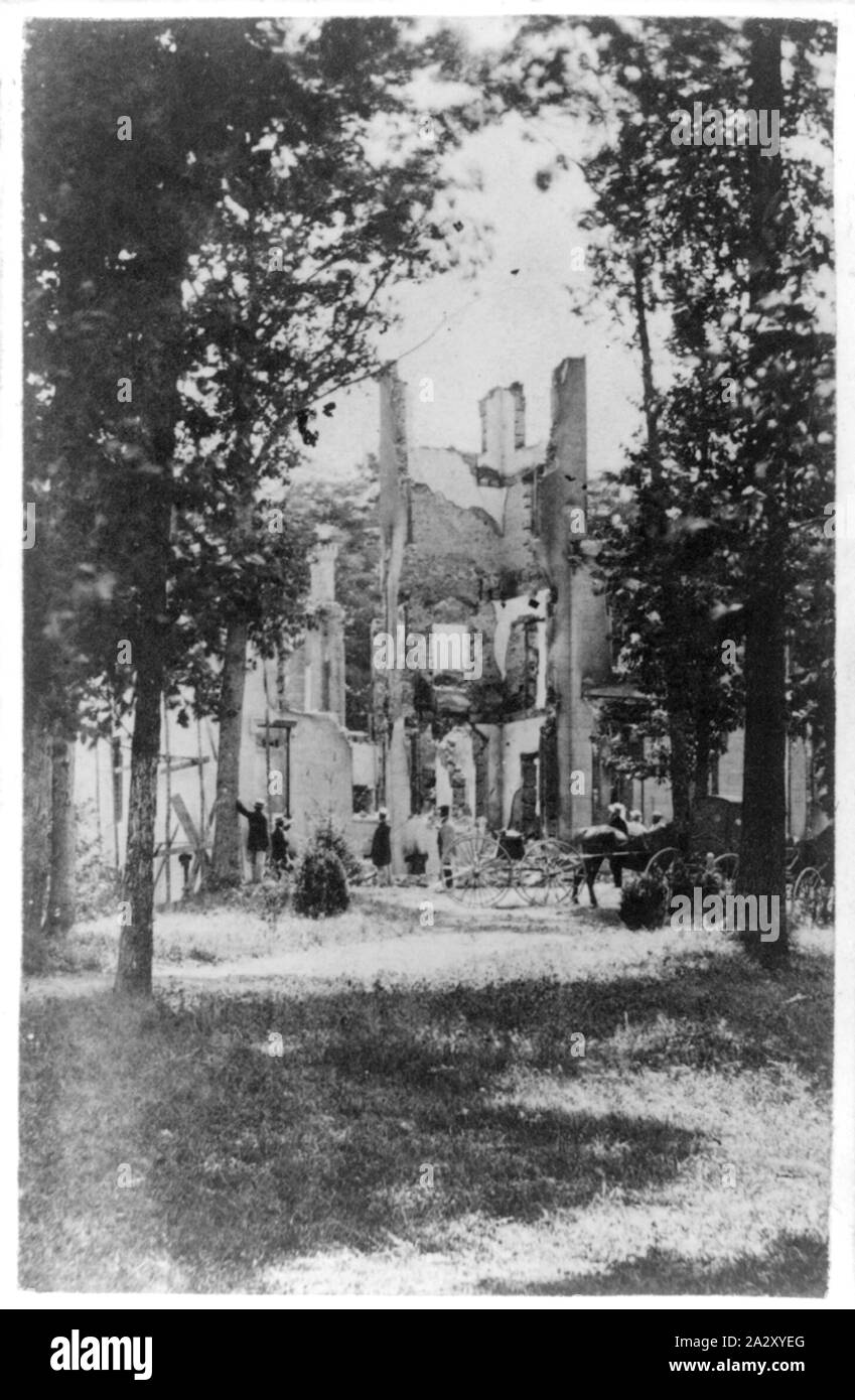 Ruins of Montgomery Blair's house at Silver Spring burnt by the ...
