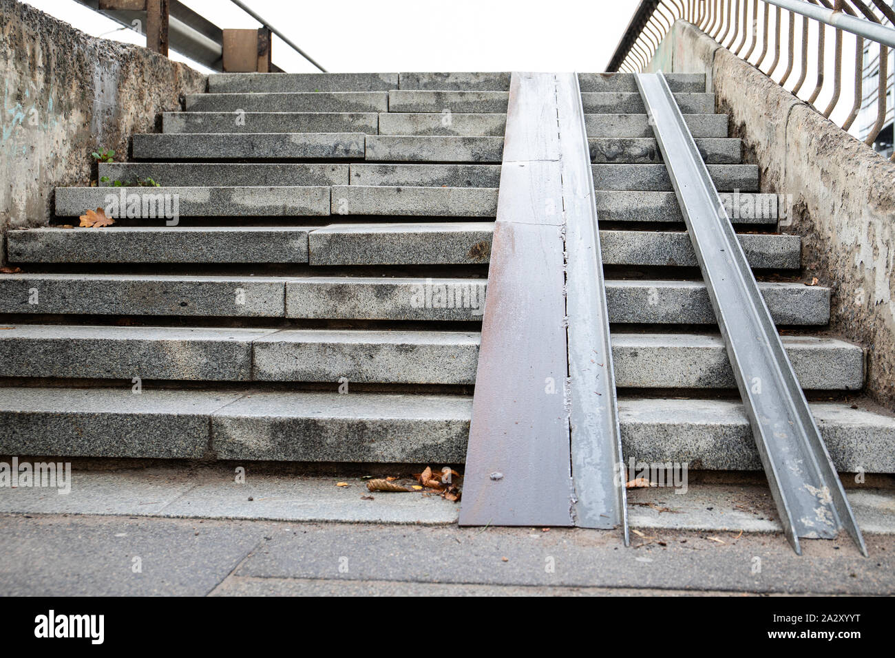Concrete stairs with descent Stock Photo - Alamy