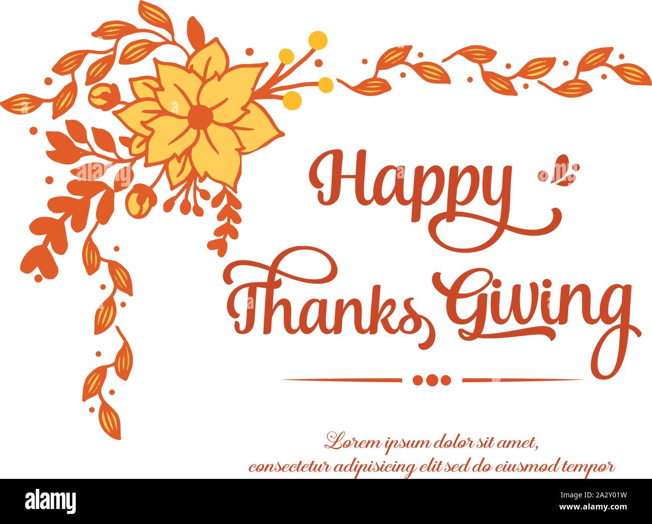 Crowd of autumn wreath frame for elegant card thanksgiving. Vector ...