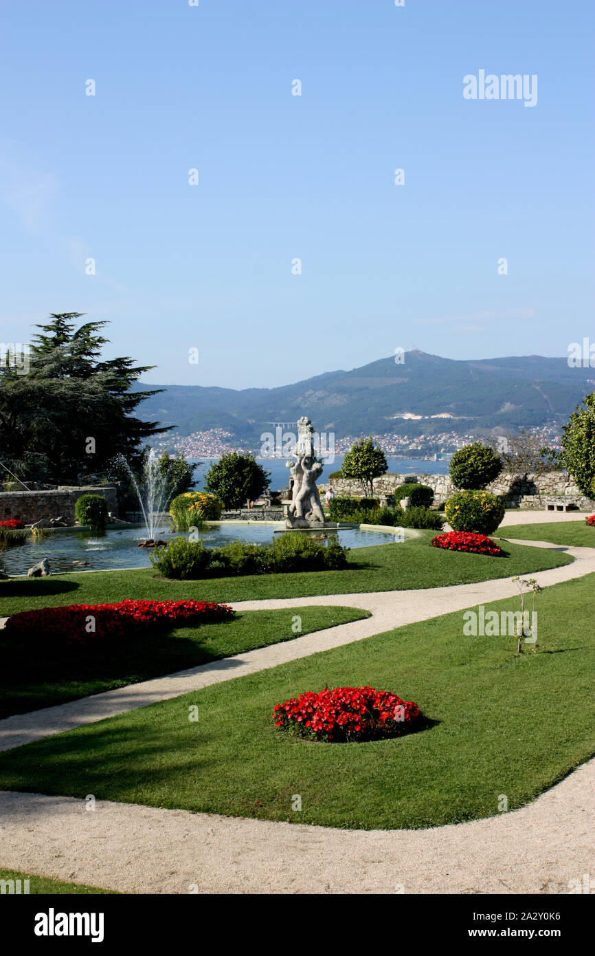 Vigo, Spain - The gardens of the fort Stock Photo - Alamy