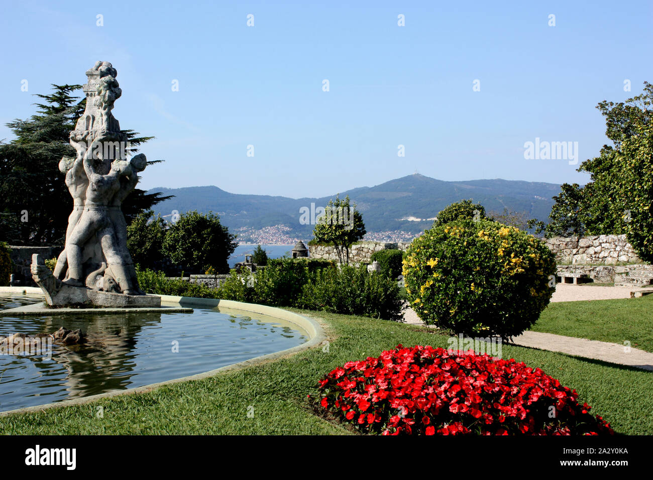 Vigo, Spain - The gardens of the fort Stock Photo - Alamy