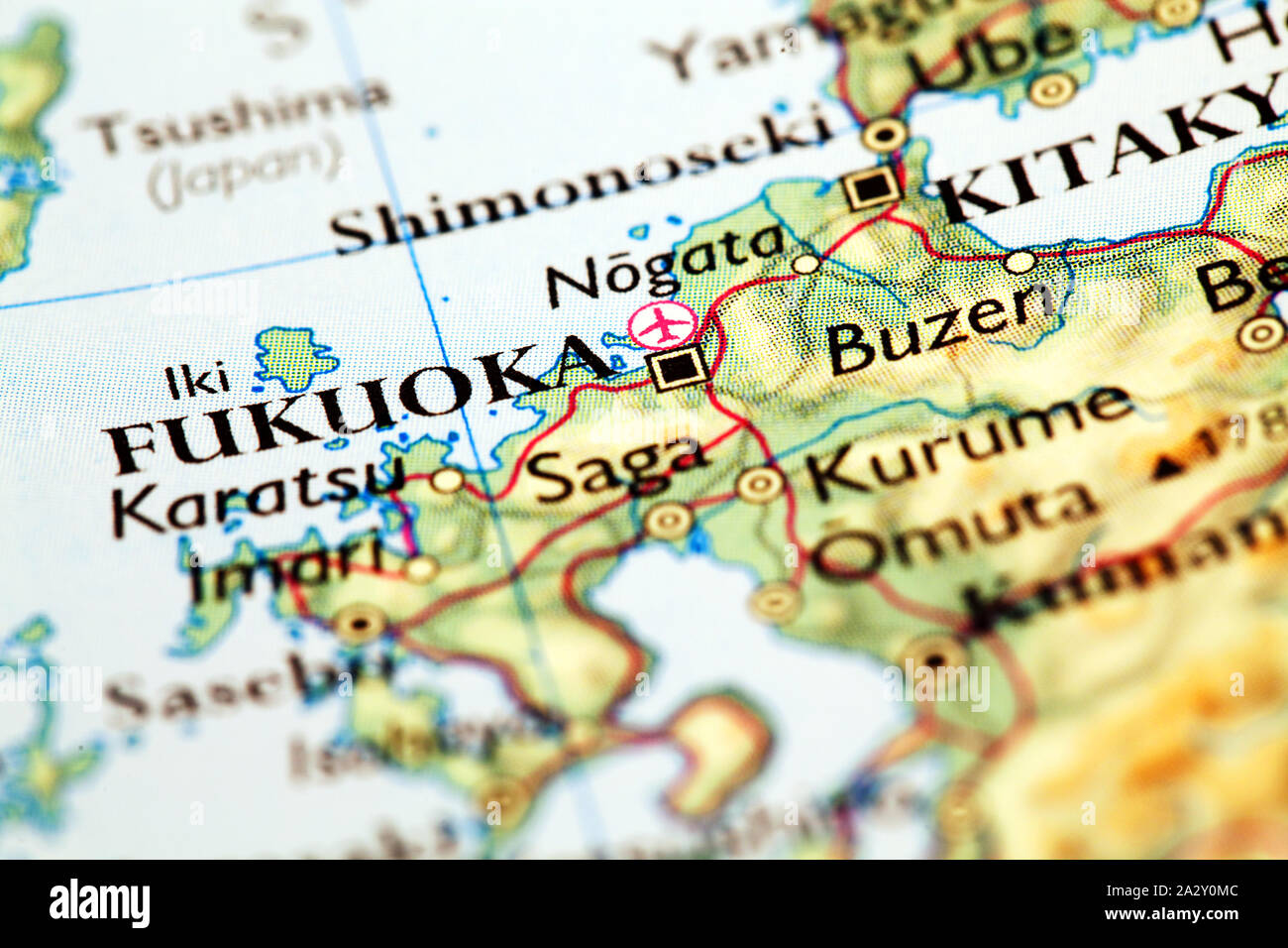 Map of fukuoka hi-res stock photography and images - Alamy